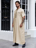 Ramadan Islam Muslim Men Clothing Abaya Embroidered Short Sleeve Robe ...